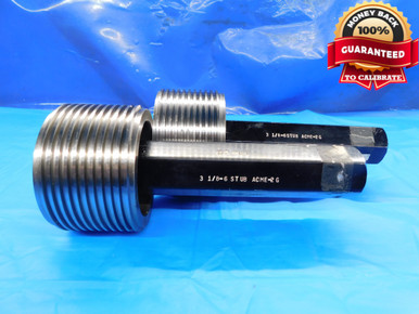 3 1/8 6 STUB ACME 2G SET Thread Plug Gage | DW20468CQ2 | M & J Tooling LLC