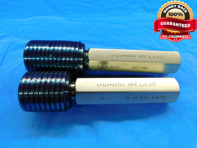 1 1/2 6 STUB ACME LEFT HAND SET Thread Plug Gage | DW19533LVR | M & J ...