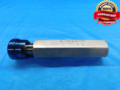 3/4 14 ANPT L3 Thread Plug Gage | DW22582RD | M & J Tooling LLC