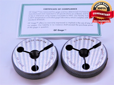 NEW 3/8 24 UNJF 3A Thread Ring Gage | CH2510GFG | M & J Tooling LLC
