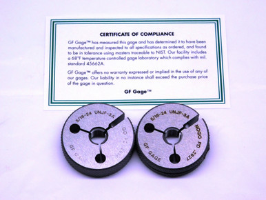 NEW 5/16 24 UNJF 3A Thread Ring Gage | CH2514GFG | M & J Tooling LLC