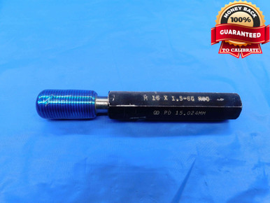 M16 X 1.5 6G SET Thread Plug Gage | DW24529RD | M & J Tooling LLC