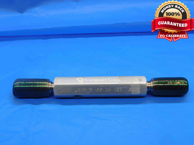 9/16 18 UNF 2A VERMONT SET Thread Plug Gage | DW24553LVR | M & J ...
