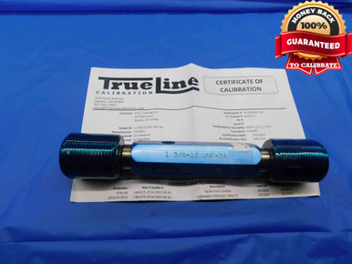 CERTIFIED 1 3/8 12 UNF 3A SET Thread Plug Gage | DW25306TLC | M & J ...