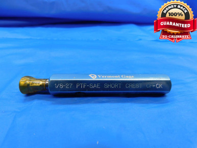 1/8 27 PTF SAE SHORT CREST CHECK VERMONT Thread Plug Gage | DW25610BF3 ...