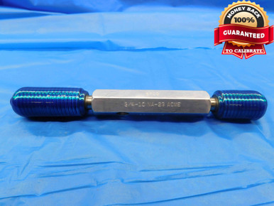 3/4 10 NA 2G ACME SET Thread Plug Gage | DW25738BI3 | M & J Tooling LLC