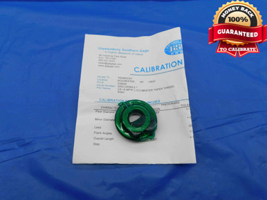 NEW CERTIFIED 3/8 18 NPTF L1 L3 MASTER Thread Ring Gage | DW25744LVR ...