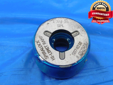 1 3/4 16 SPL SPIRALOCK Thread Plug Gage | DW26008LVR | M & J Tooling LLC