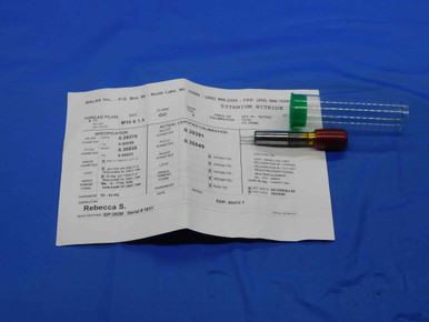 CERTIFIED M10 X 1.5 6H TiN COATED Thread Plug Gage | DW26403RD | M & J ...