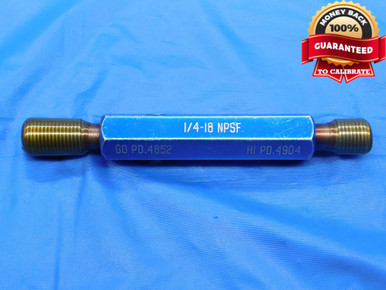 1/4 18 NPSF Thread Plug Gage | DW26673BN3 | M & J Tooling LLC