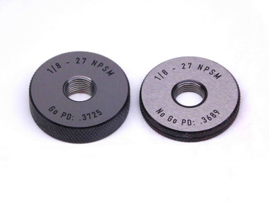 NEW 1/8 27 NPSM SOLID Thread Ring Gage | MS6885LZ | M & J Tooling LLC