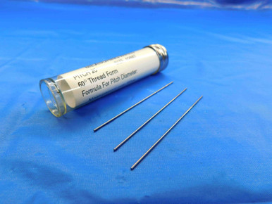 3PC SET VAN KEUREN THREAD MEASURING WIRE FOR CALIBRATION 20 PITCH 60 ...