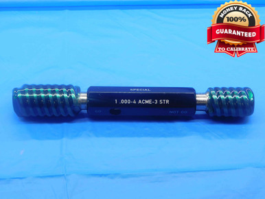 1" 4 ACME TRIPLE LEAD SPL Thread Plug Gage | DW27205AL4 | M & J Tooling LLC