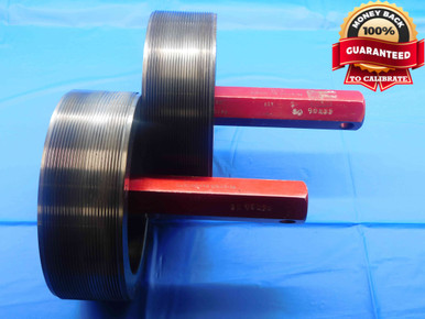 6 1/2 12 UNJS 3A SET THREAD PLUG GAGE 6.5 6.50 GO NO GO P.D.'S = 6.4459 & 6.4407 - DW27933RD - M ...