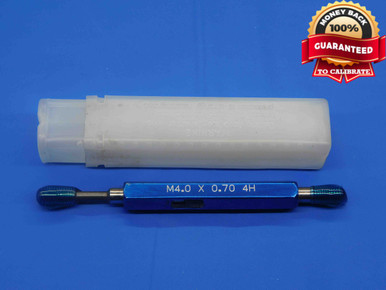 M4 X .7 4H METRIC THREAD PLUG GAGE 4 0.7 GO NO GO P.D.'S = 3.545 & 3. ...
