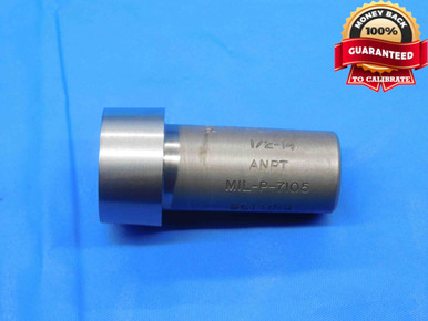 1/2 14 ANPT NON-THREADED SETTING PIPE THREAD PLUG GAGE .5 .50 .500 NPT ...