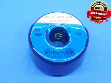 TR 24 5 7e SOLID LEFT HAND TRAPEZOIDAL THREAD RING GAGE TR24 GO ONLY PD ...