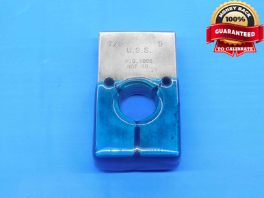 7/8 9 USS THREAD RING GAGE .875 .8750 NO GO ONLY P.D. = .8006 ...