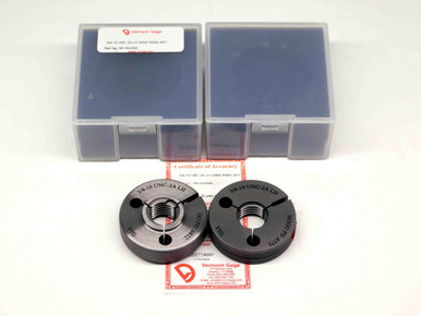 NEW 3/4 10 UNC 2A LEFT HAND VERMONT THREAD RING GAGES .75 GO NO GO = .6832 .6773 - MS7056VTG - M ...