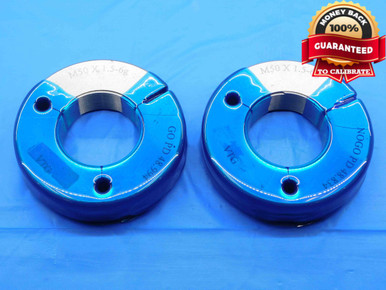 M50 X 1.5 6g VERMONT THREAD RING GAGES 50 GO NO GO P.D.'S = 48.994 & 48 ...
