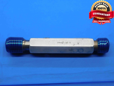 3/4 10 HC 2 STI HELICOIL THREAD PLUG GAGE .75 GO NO GO P.D.'S = .8149 ...