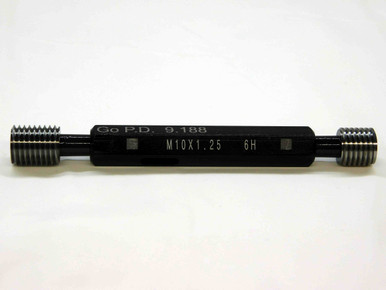 NEW M10 X 1.25 6H METRIC THREAD PLUG GAGE 10 GO NO GO P.D.'S = 9.188 & 9.348 - DW30995MSAF - M ...