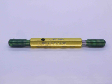 M10 X 1.25 6g MODIFIED SET THREAD PLUG GAGE 10 GO NO GO P.D.'S = .3594 ...