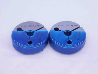 M10 X 1.25 6g MODIFIED THREAD RING GAGES 10 GO NO GO P.D.'S = .3594 & .3556 - DW31440BY4 - M & J ...