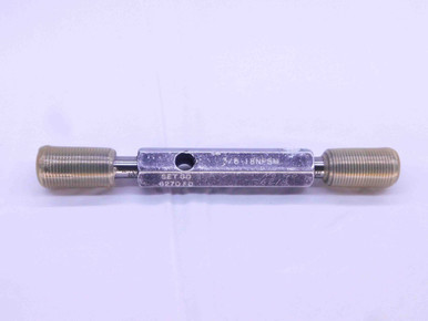 3/8 18 NPSM PIPE SET THREAD PLUG GAGE .375 GO NO GO P.D.'S = .6270 ...