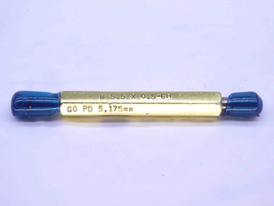 M5.5 X .5 6H METRIC THREAD PLUG GAGE 5.5 0.5 GO NO GO P.D.'S = 5.175 ...