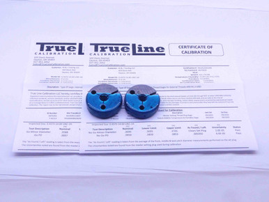 CERTIFIED 7/16 14 UNC 2A THREAD RING GAGES .4375 GO NO GO PD'S = .3897 ...