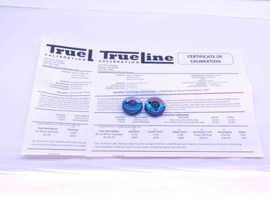 CERTIFIED 12 24 UNC 2A THREAD RING GAGES #12 .216 GO NO GO PD'S = .1879 ...