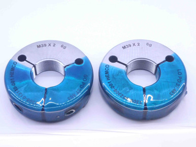 M39 X 2 6g METRIC THREAD RING GAGES 39 2.0 GO NO GO P.D.'S = 37.663 & 37.493 - DW32252CF4 - M ...