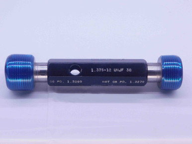 1 3/8 12 UNJF 3B THREAD PLUG GAGE 1.375 1.3750 GO NO GO P.D.'S = 1.3209 ...