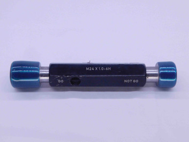 M24 X 1 6H METRIC THREAD PLUG GAGE 24 1.0 GO NO GO P.D.'S = 23.350 & 23 ...