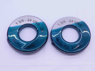 NEW 1 3/8 24 UNS 2A SOLID THREAD RING GAGES 1.375 GO NO GO PDS= 1.3466 & 1.3422 - DW32666MSAF ...