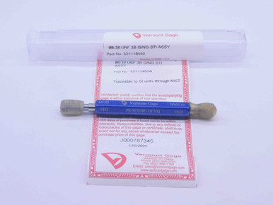 NEW 8 36 UNF 3B STI HELICOIL VERMONT THREAD PLUG GAGE .164 GO NOGO ...