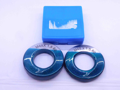 NEW M48 X 1.5 6g SOLID THREAD RING GAGES 48 GO NO GO P.D.'S = 46.994 & 46.834 - DW32872MSAF - M ...