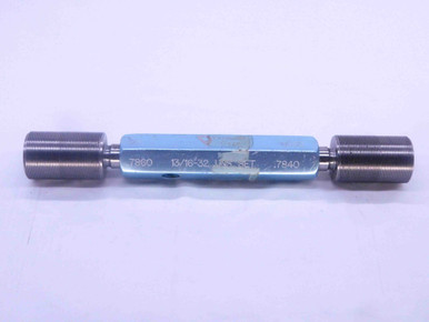 BUDGET 13/16 32 UNS VERMONT SET THREAD PLUG GAGE .8125 GO NO GO = .7860 ...