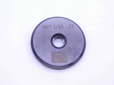 NEW 1/16 27 NPT L1 3 STEP PIPE THREAD RING GAGE .0625 N.P.T. NATIONAL ...