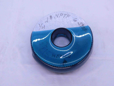 1/4 18 NPTF 6 STEP PIPE THREAD RING GAGE .25 .250 .2500 N.P.T.F ...