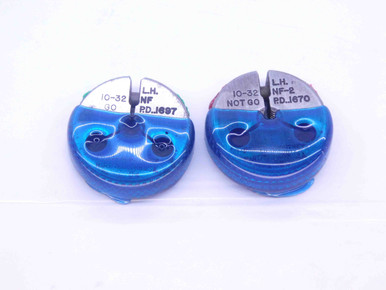 10 32 NF 2 LEFT HAND THREAD RING GAGES #10 .190 GO NO GO P.D.'S = .1697 ...