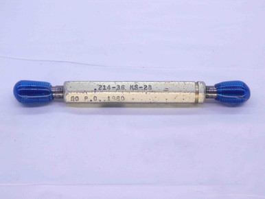 .214 36 NS 2B SPECIAL THREAD PLUG GAGE GO NO GO P.D.'S = .1960 & .1990 ...