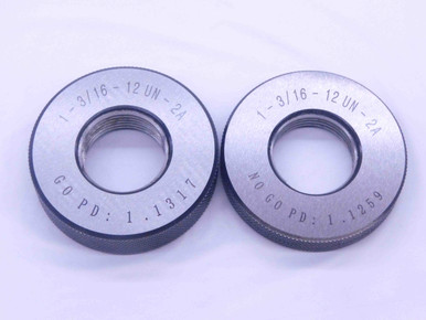 NEW 1 3/16 12 UN 2A SOLID THREAD RING GAGES 1.1875 GO NO GO PDS= 1.1317 & 1.1259 - DW33498MJ - M ...
