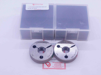 NEW 11/16 16 UN 2A VERMONT THREAD RING GAGES .6875 GO NO GO PD'S ...
