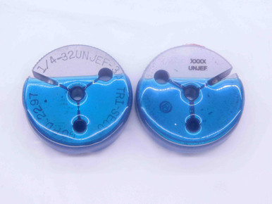 1/4 32 UNJEF 3A THREAD RING GAGES .25 .250 .2500 GO NO GO P.D.'S ...