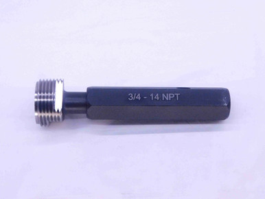 NEW 3/4 14 NPT L1 PIPE THREAD PLUG GAGE .75 .750 .7500 NATIONAL TAPER 3 ...
