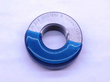 R 3/4 14 BSPT PIPE THREAD RING GAGE .75 .750 .7500 BRITISH TAPER SYSTEM ...