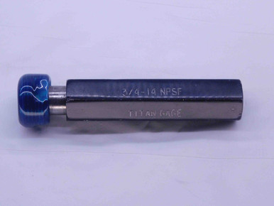 3/4 14 NPSF TAPERED 3 STEP PIPE THREAD PLUG GAGE .75 3/4"-14 NPTF ...