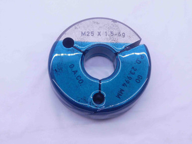 M25 X 1.5 6g METRIC THREAD RING GAGE 25 GO ONLY P.D. = 23.994 INSPECTION CHECK - DW34859AP5 - M ...